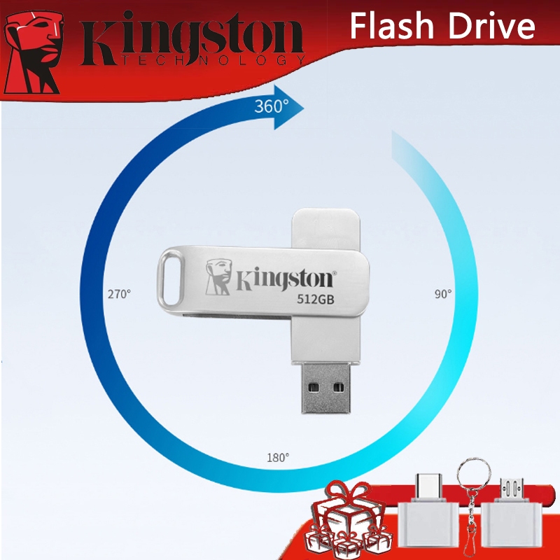 Kingston Metal 360°Rotating Flash Memory Driver 2TB 1TB 256GB 512GB ...