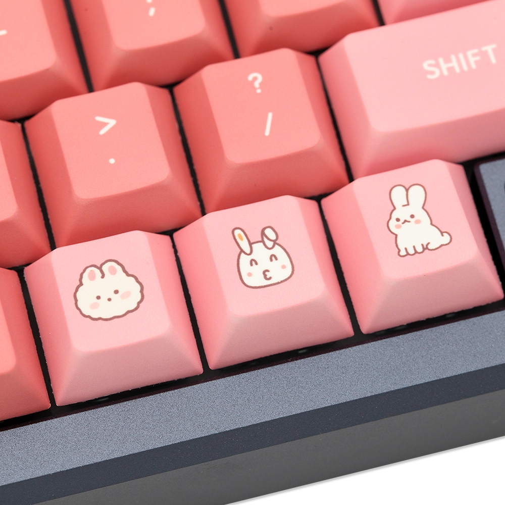 GKs Cherry Profile Simple Rabbit Dye Sub Keycap Set thick PBT for ...