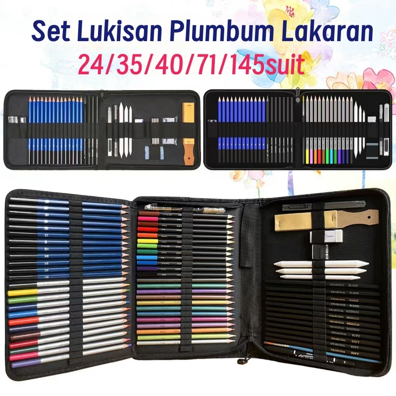 Sketching Pencils Drawing and Sketch Kit Set Charcoal Pencil Art ...