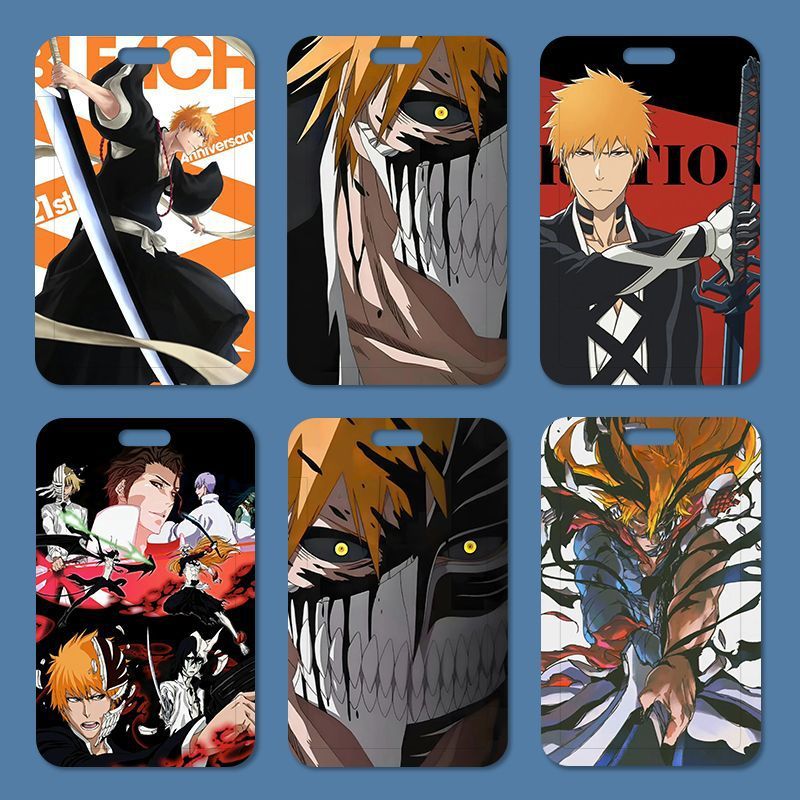 Anime BLEACH card holder Ichigo students gift name tags card cover ...