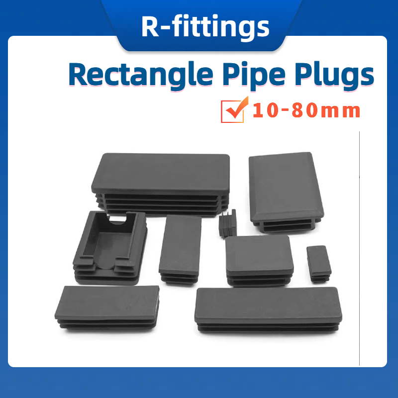 10 20 25 40 50 mm rectangle Black Plastic Hollow cover Blanking end ...