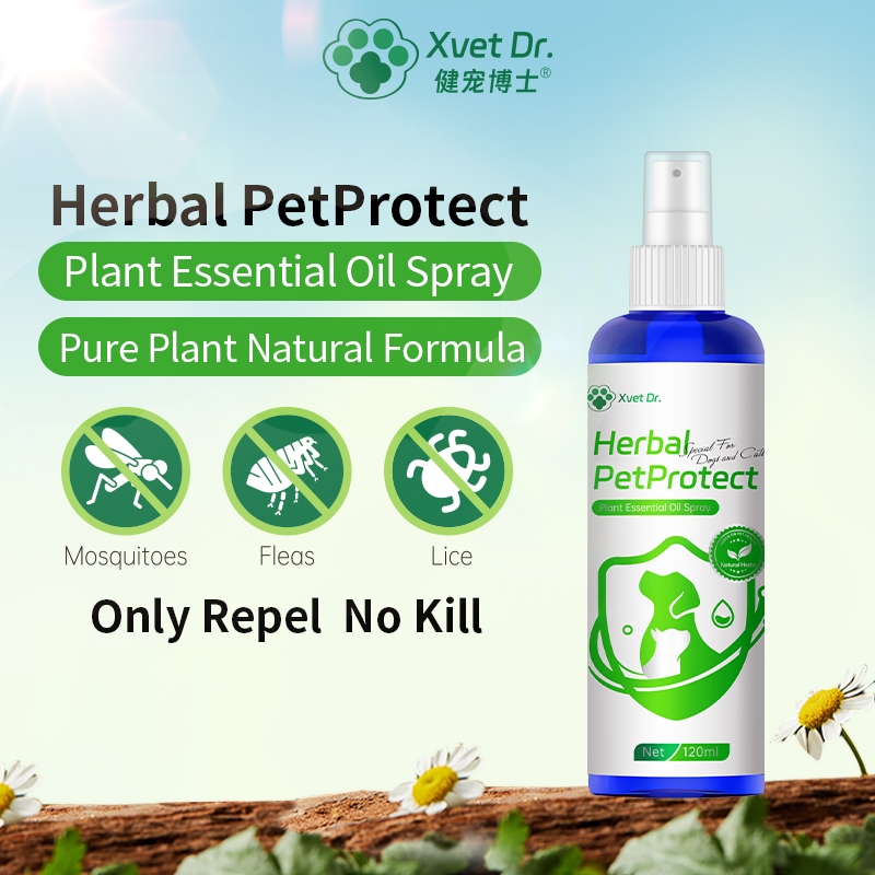 Xvet Dr Repel Flea Lice Mosquitoe Plant Essential Oil Spray for Dog and ...