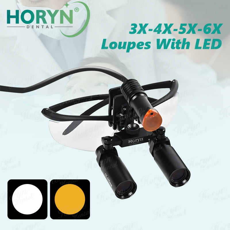 HORYN 3X 4X 5X 6X Dental Loupes Binnocular Magnifying Glass Medical ...