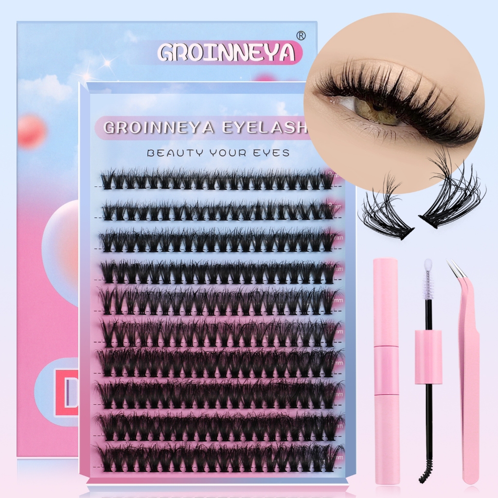 GROINNEYA DIY Lash Extension Kit Individual Eyelash Extension Set ...