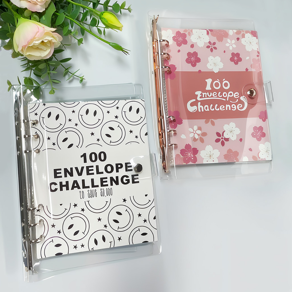 100 Day Challenge Activity Record Book Envelope Saving Money Budget ...