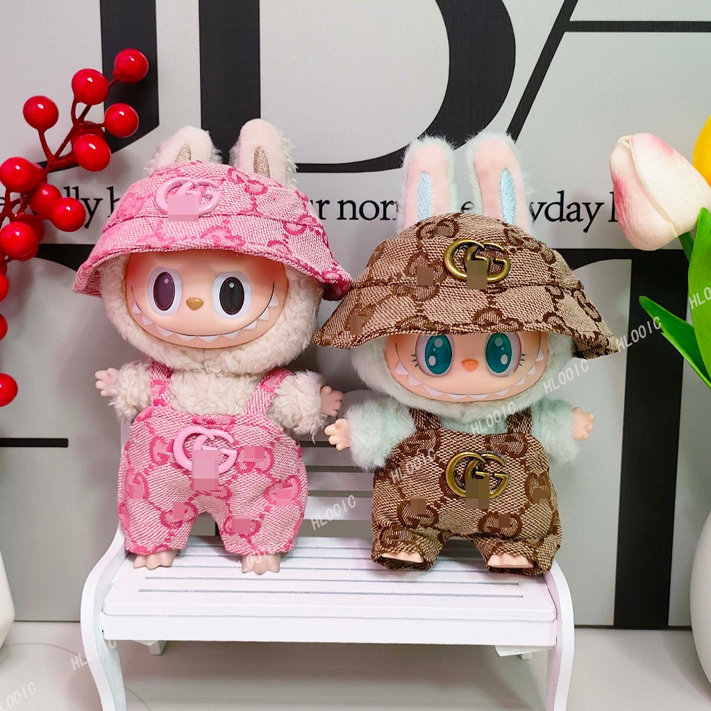 15cm 17cm Labubu V1 V2 clothes Labubu have a seat macaron rompers pants ...