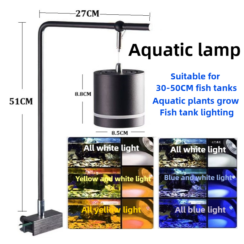【Free Shipping】Full Spectrum Aquarium Light Fish Tank Light Aquatic ...