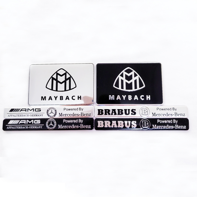 1 x Aluminum MAYBACH BRABUS AMG LOGO Auto Car Decorative Emblem Badge ...