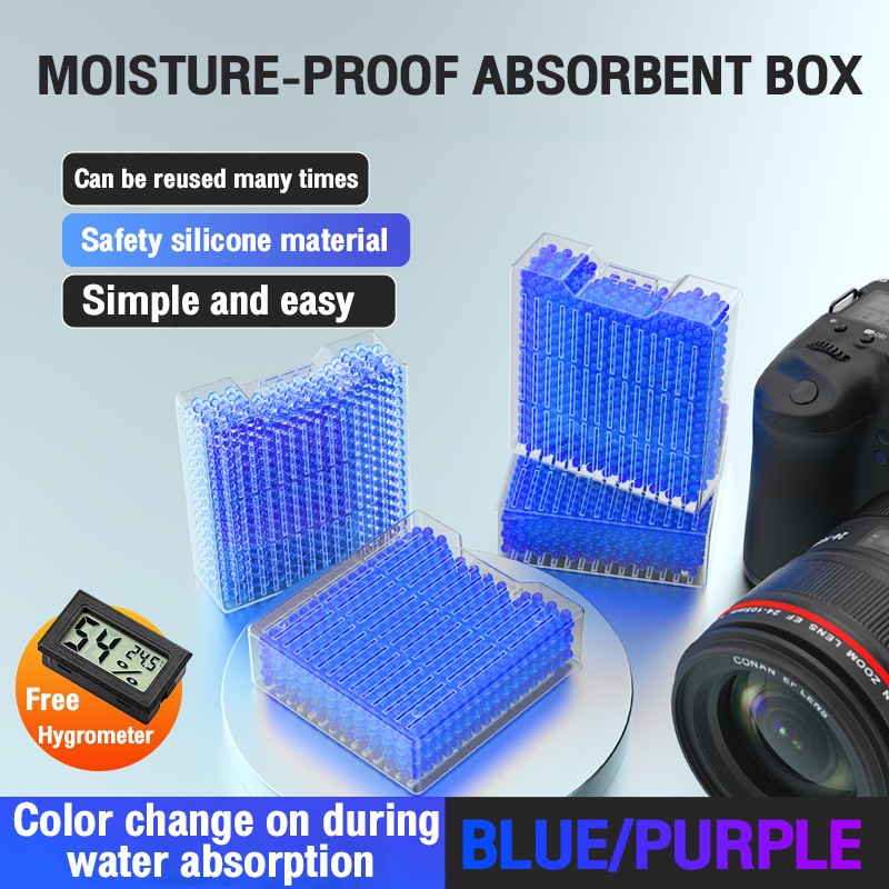 Reusable Silica Gel Desiccant Moisture Absorber Dehumidifier with Color ...