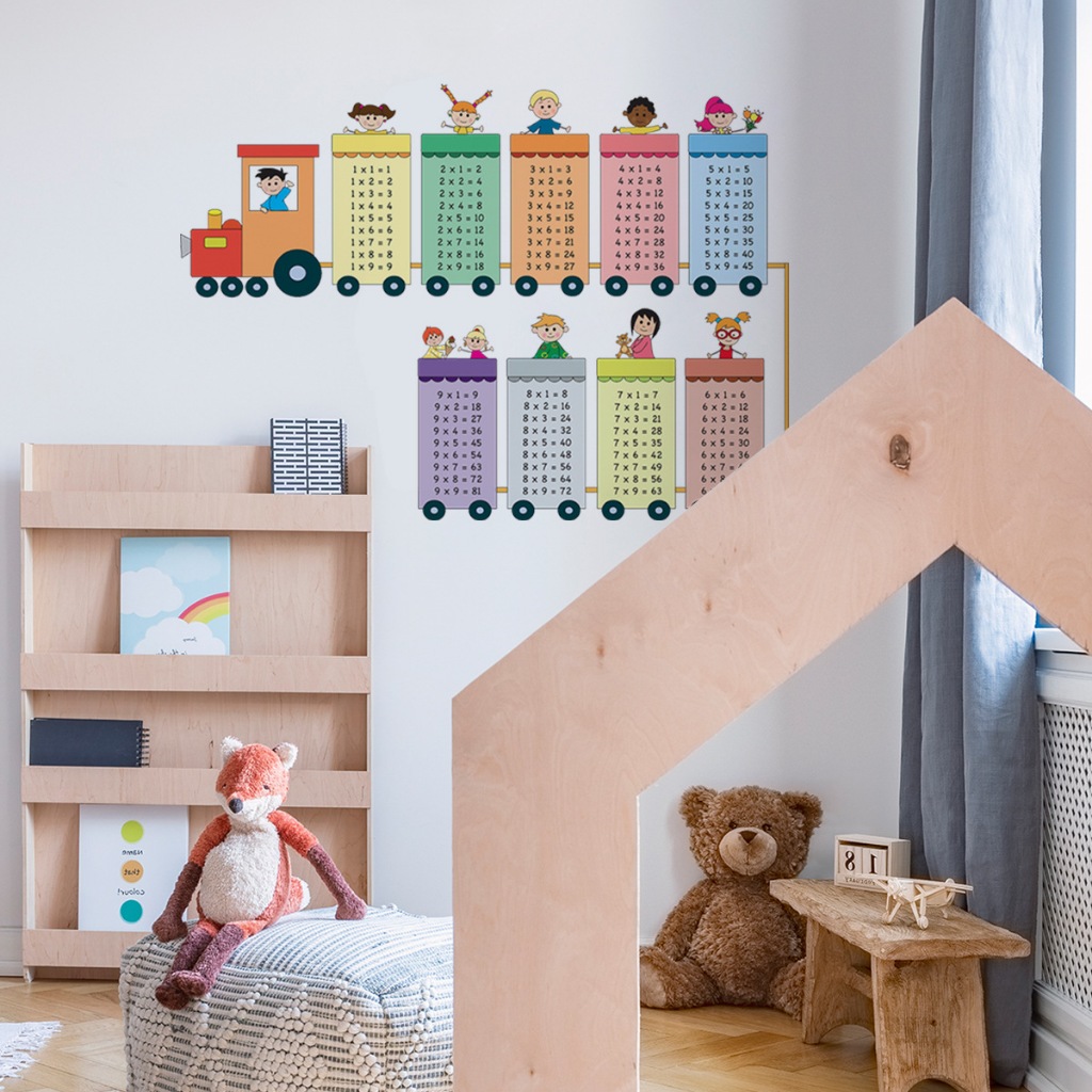 Cartoon Multiplication Table Math Toy Wall Stickers For Kids Rooms Baby ...