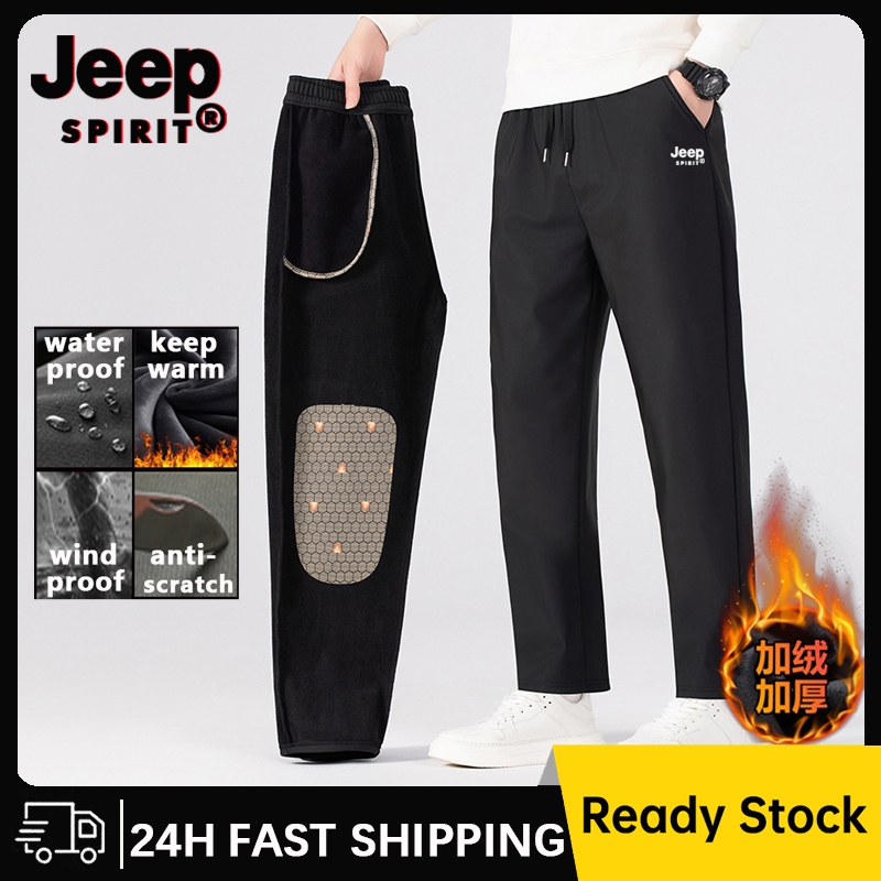 JEEP SPIRIT Warm Winter Waterproof Pants For Men Outdoor Mountaineering ...