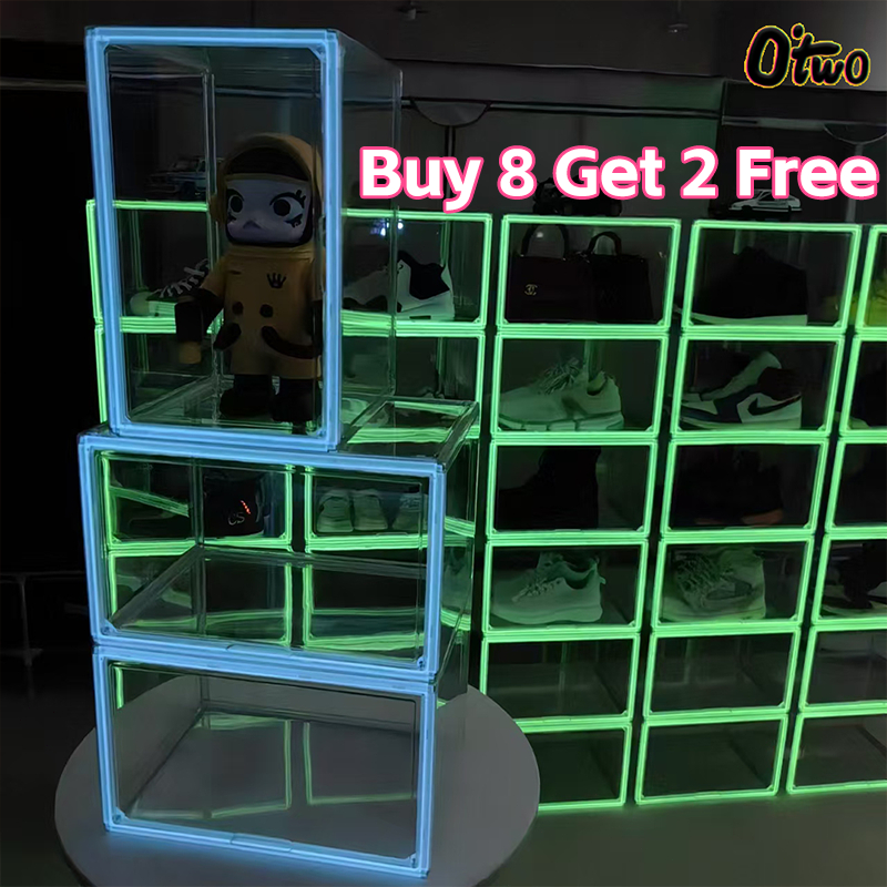 Transparent box acrylic display box stackable storage box organizer box ...