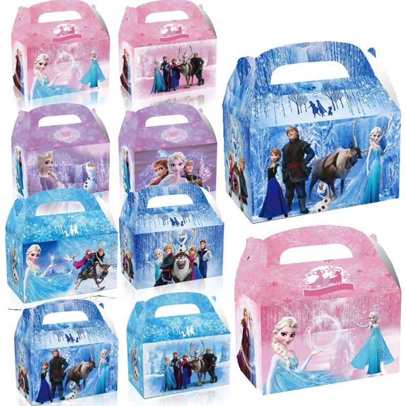 4pcs Frozen Candy Boxes Anna Elsa Princess Theme Snack Goody Cardboard ...