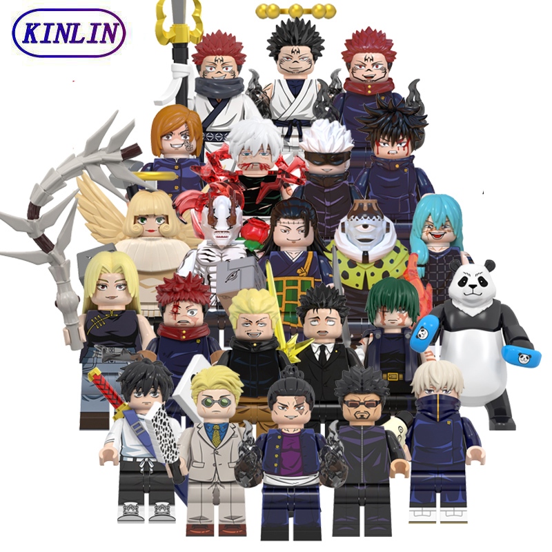 Jujutsu Kaisen Action Figures Building Block Toys Yuji Megumi Satoru ...
