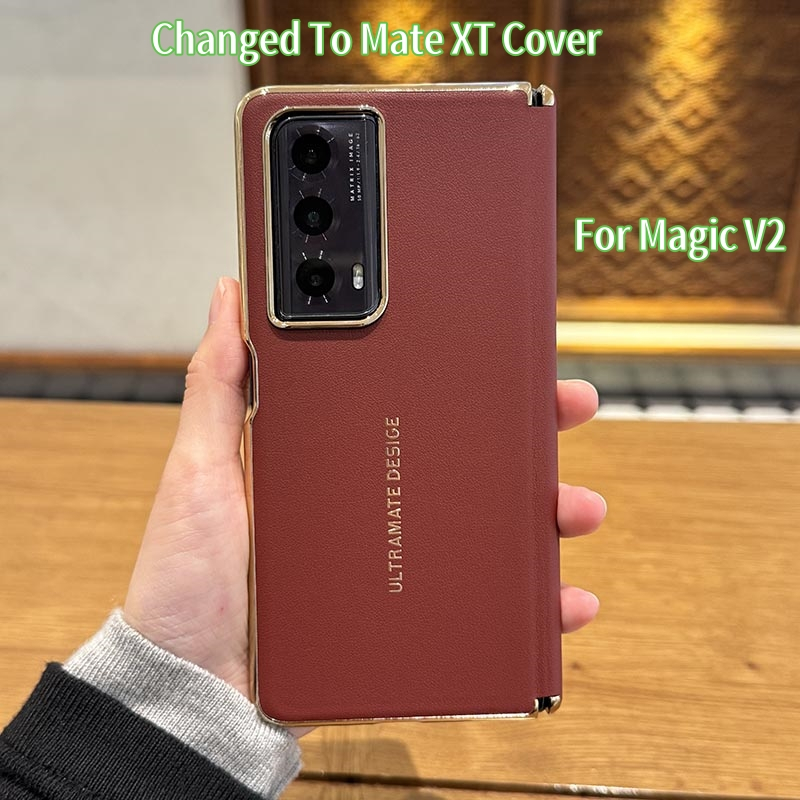 For Huawei Honor Magic V2 V3 Case Premium Electroplated Leather Changed ...
