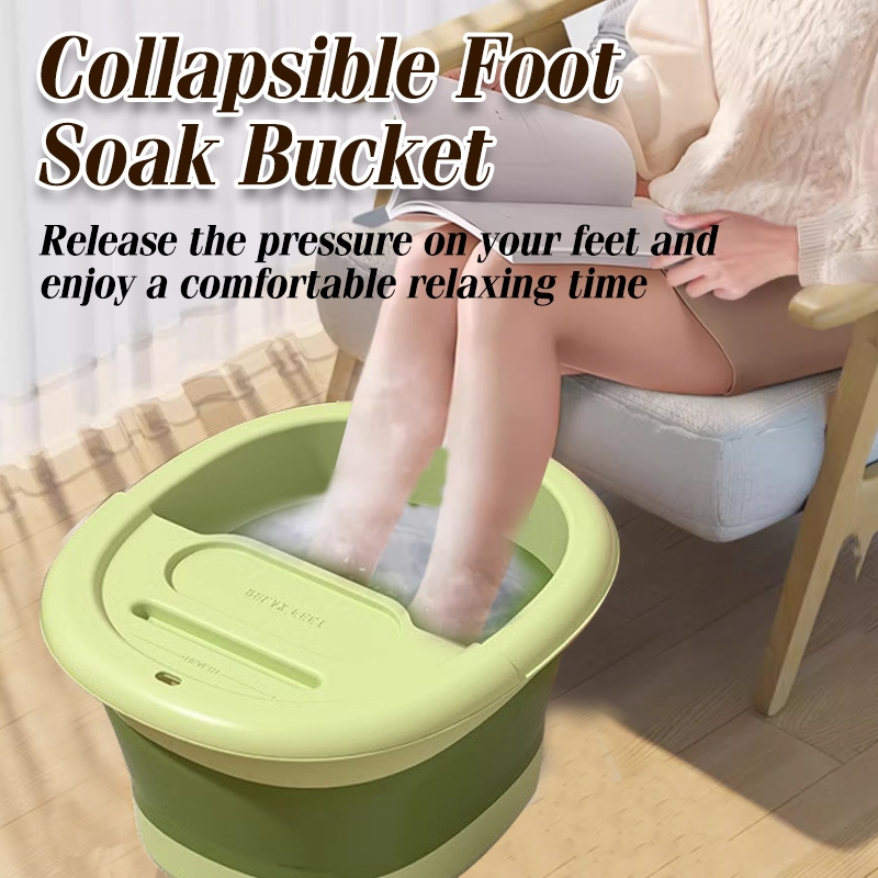 Foldable Foot Soak Massage Bucket Foot Detox Healthy Spa Relieve Stress ...