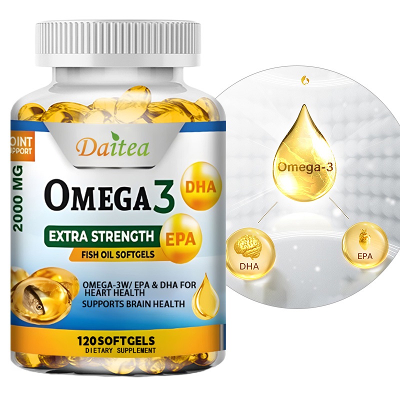 Daitea Omega-3 Fish Oil Supplement - Contains DHA and EPA To Support ...