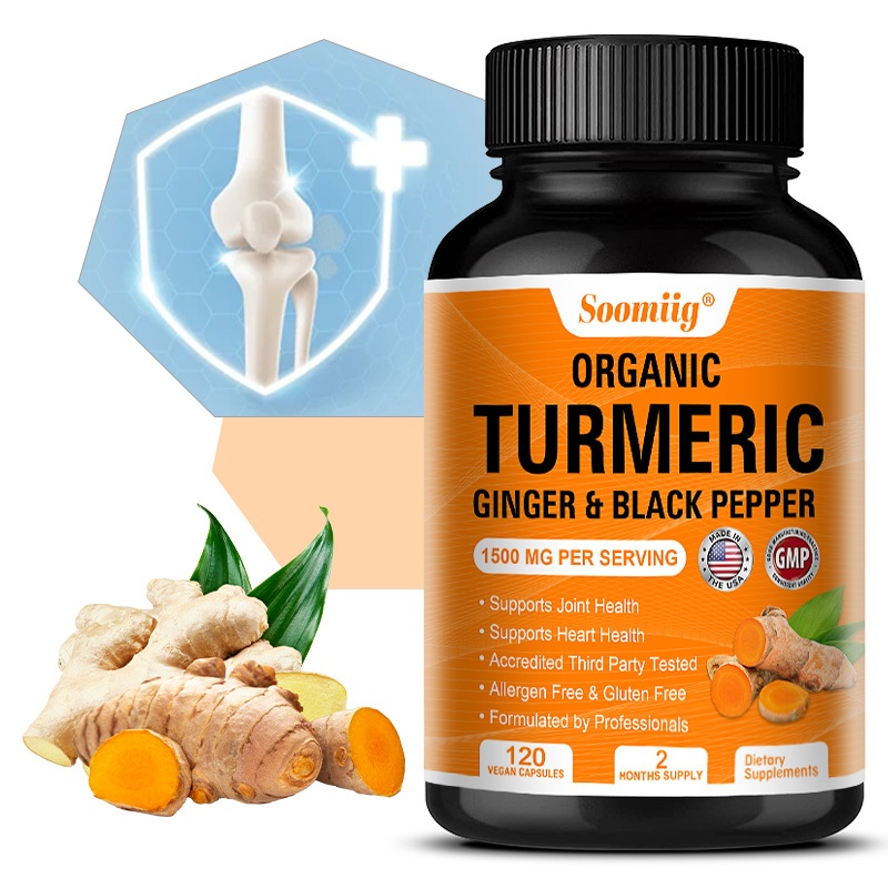soomiig Turmeric Supplement 1500 mg, with organic turmeric and ginger ...