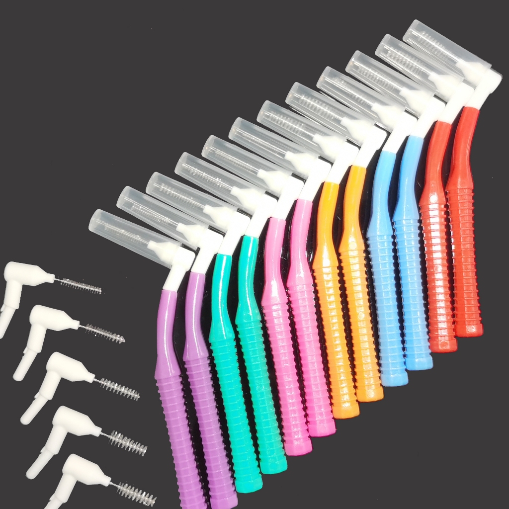 L Angled Reusable Braces Dental Brush Flosser for Cleaner Interdental ...