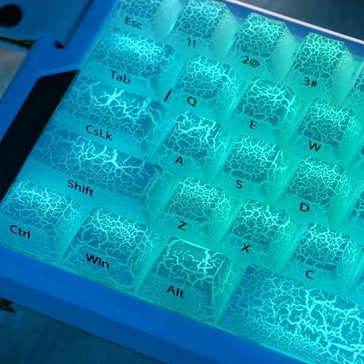 Womier Specical Fission Pattern Shine Through Keycaps 123 Keys Side ...