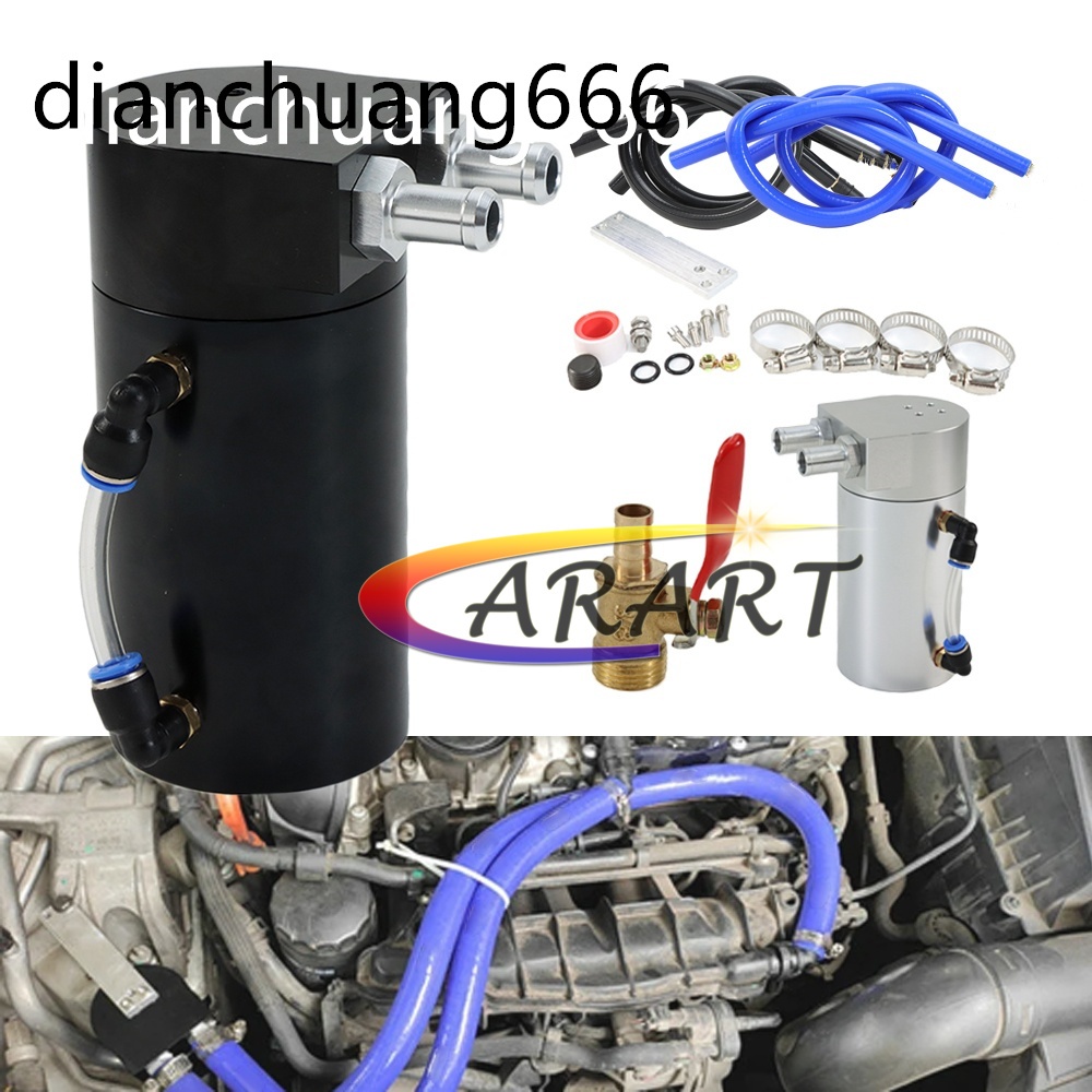 New Aluminum Engine Oil Catch Tank With Breather Filter Oil Catch Can ...