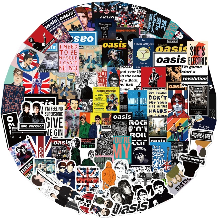 100/50PCS British Rock Band Oasis Graffiti Stickers for Bicycle Hand ...