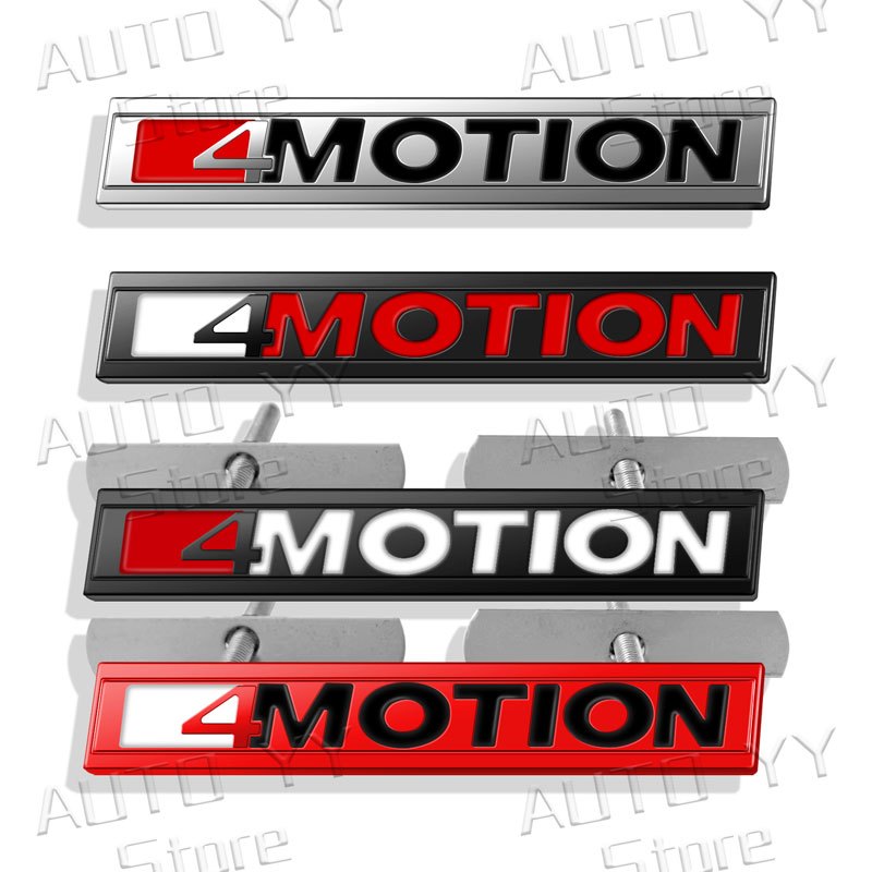 Car Front Grille Badge 3D Metal 4 Motion Logo Rear Tail Bumper Trunk ...
