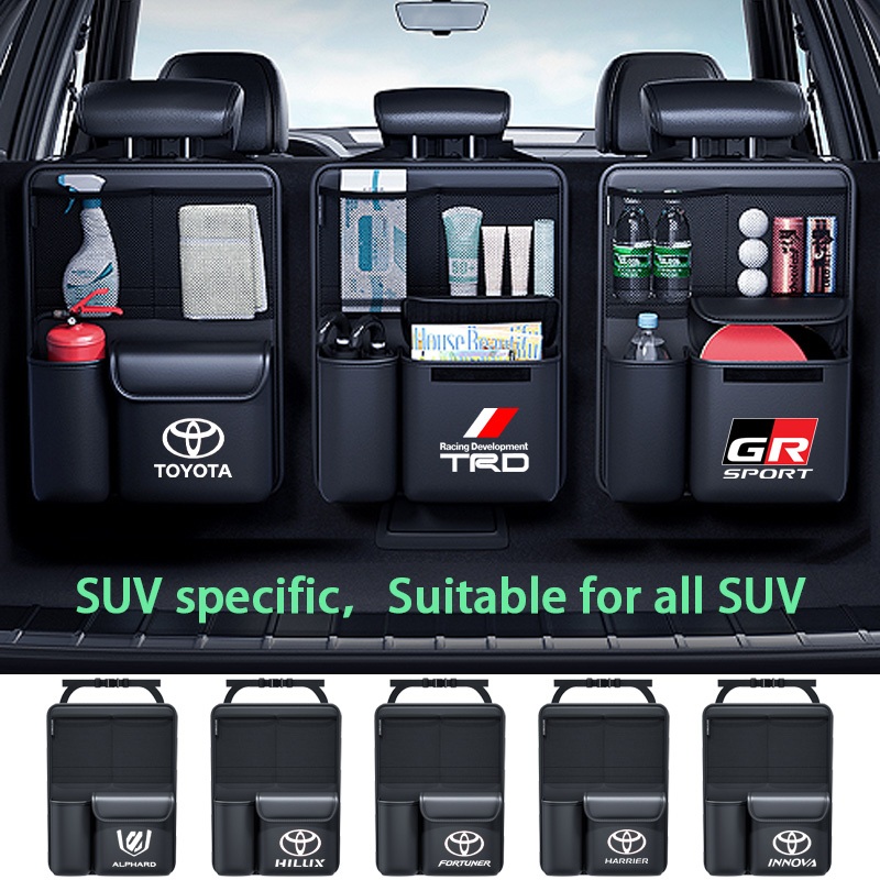 Toyota Car trunk Leatherwear storage bag SUV dedicated storage hanging ...