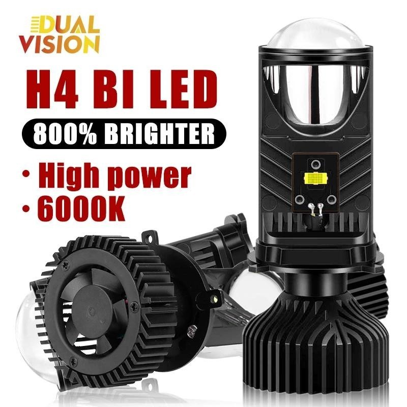 2PCS Y6D-R H4 Car LED Headlight Mini Projector CSP 3570 110W 6000K ...