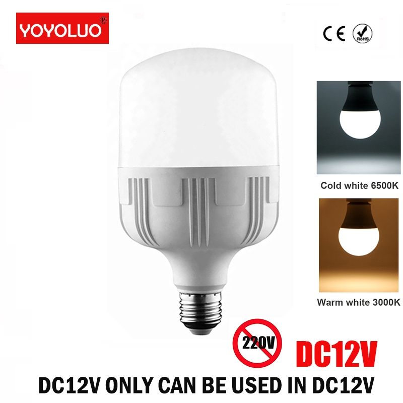 LED Bulb E27 Lamps DC 12V LED Light 3W 6W 9W 12W 15W 18W 24W 36W ...