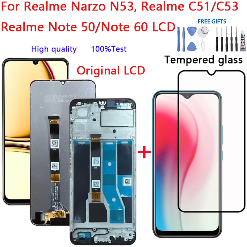 High quality Original and genuine LCD For Realme Narzo N53/RMX3761 ...