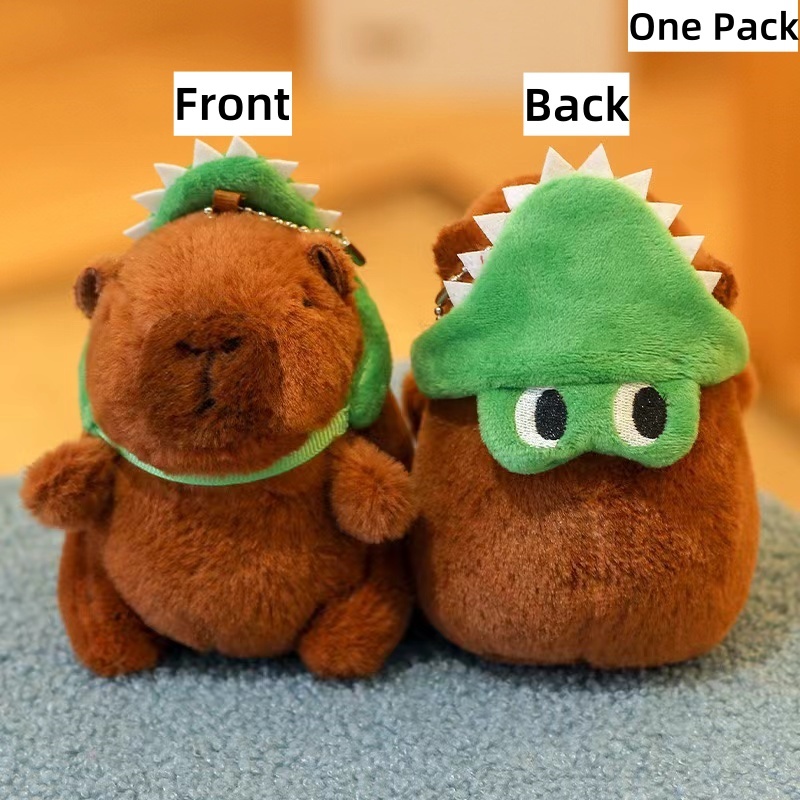 Plush capybara wire wing/wag the tail keychain cute doll couple bag ...
