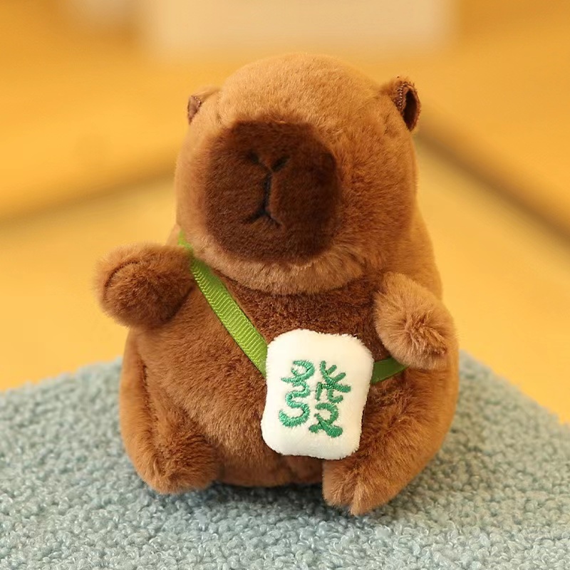 Plush capybara wire wing/wag the tail keychain cute doll couple bag ...