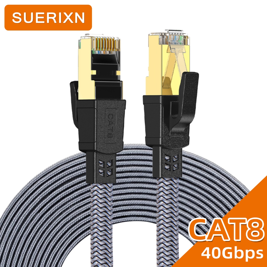 Cat8 Ethernet Cable 40Gbps RJ45 CAT8 Braided Internet LAN Cable for ...
