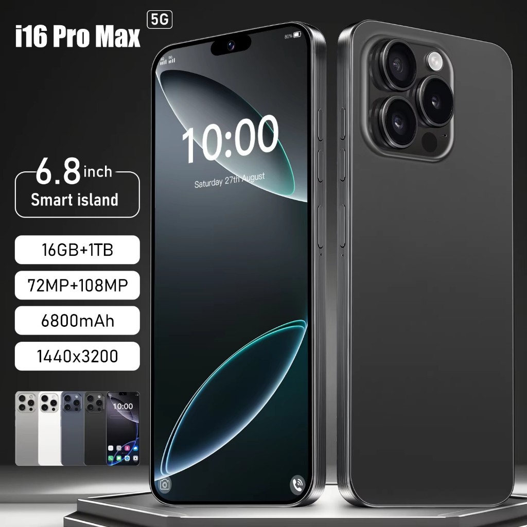 i16 Pro Max 5g smartphone 16GB+1TB Dual Sim Android smartphone | Shopee Malaysia