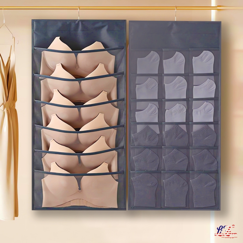 MY Local Shipment Double Side Dra Storage Bag Socks Hanger Underwear ...