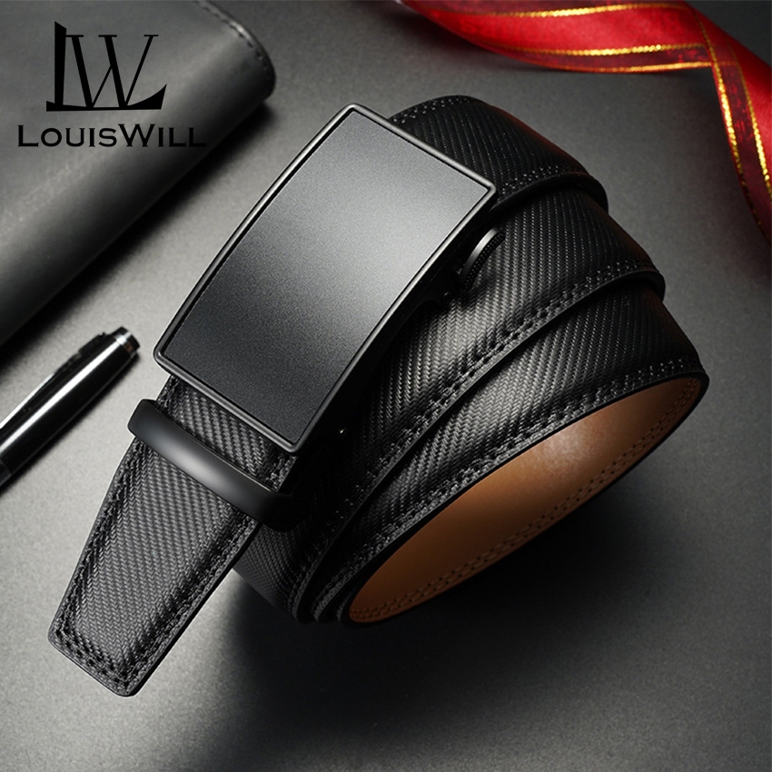 LouisWill Men's Belt Men Fashion Belt Men Genuine Leather Belts Pattern ...