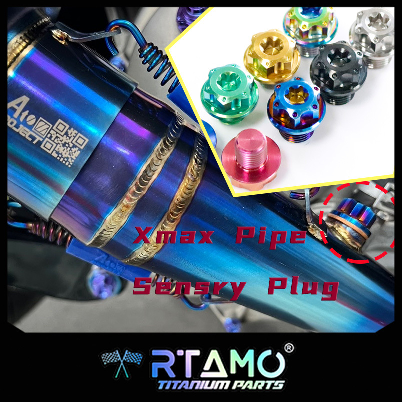 RTAMO Titanium Gr5 Xmax Forza Pipe Exhaust Oxygen O2 Sensory Bolt ...