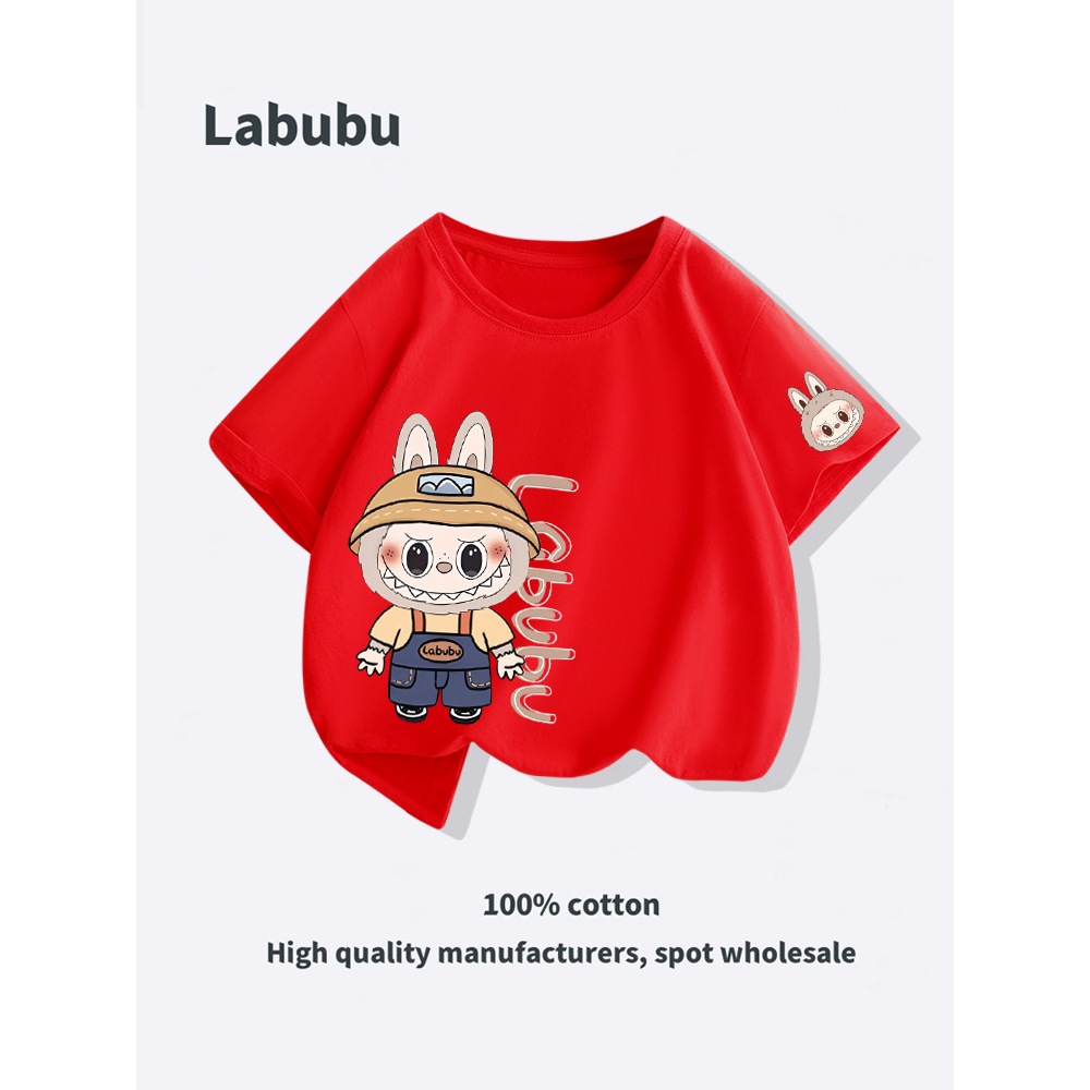12 Colors Labubu Family Matching Outfits Cotton Shirt Couple Set ...