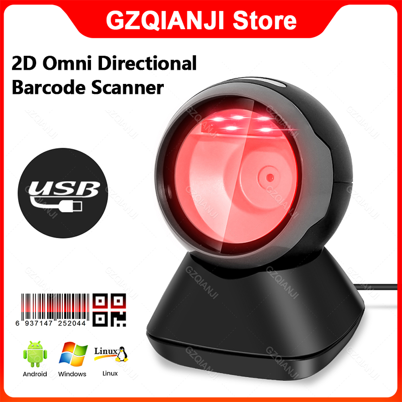 Barcode Scanner 2D all-round Desktop Automatic Sensing Data Matrix ...