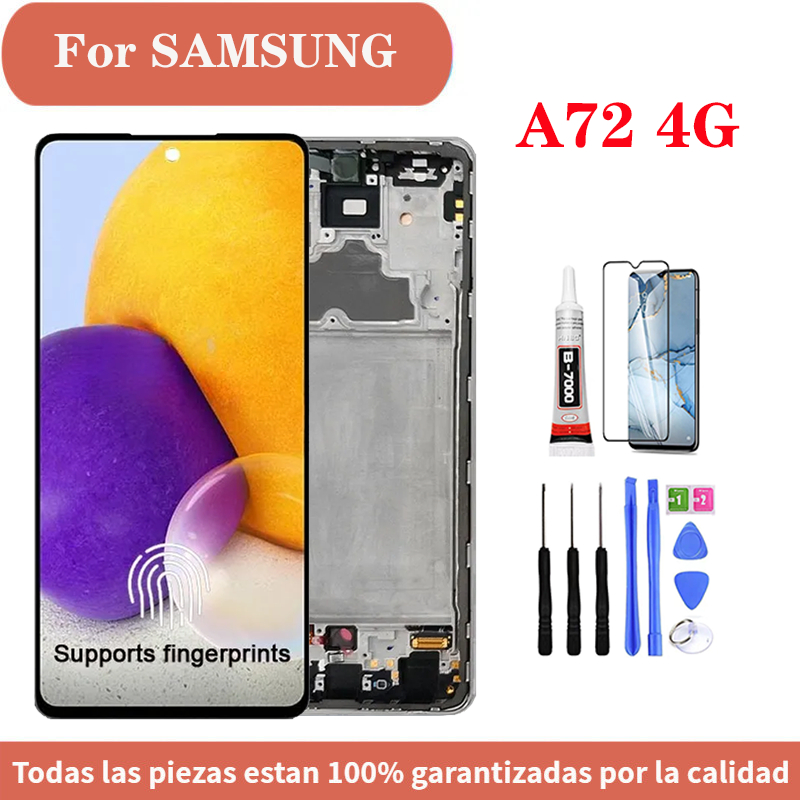 Original AMOLED Samsung Galaxy A72 4G SM-A725F LCD Touch Screen With ...