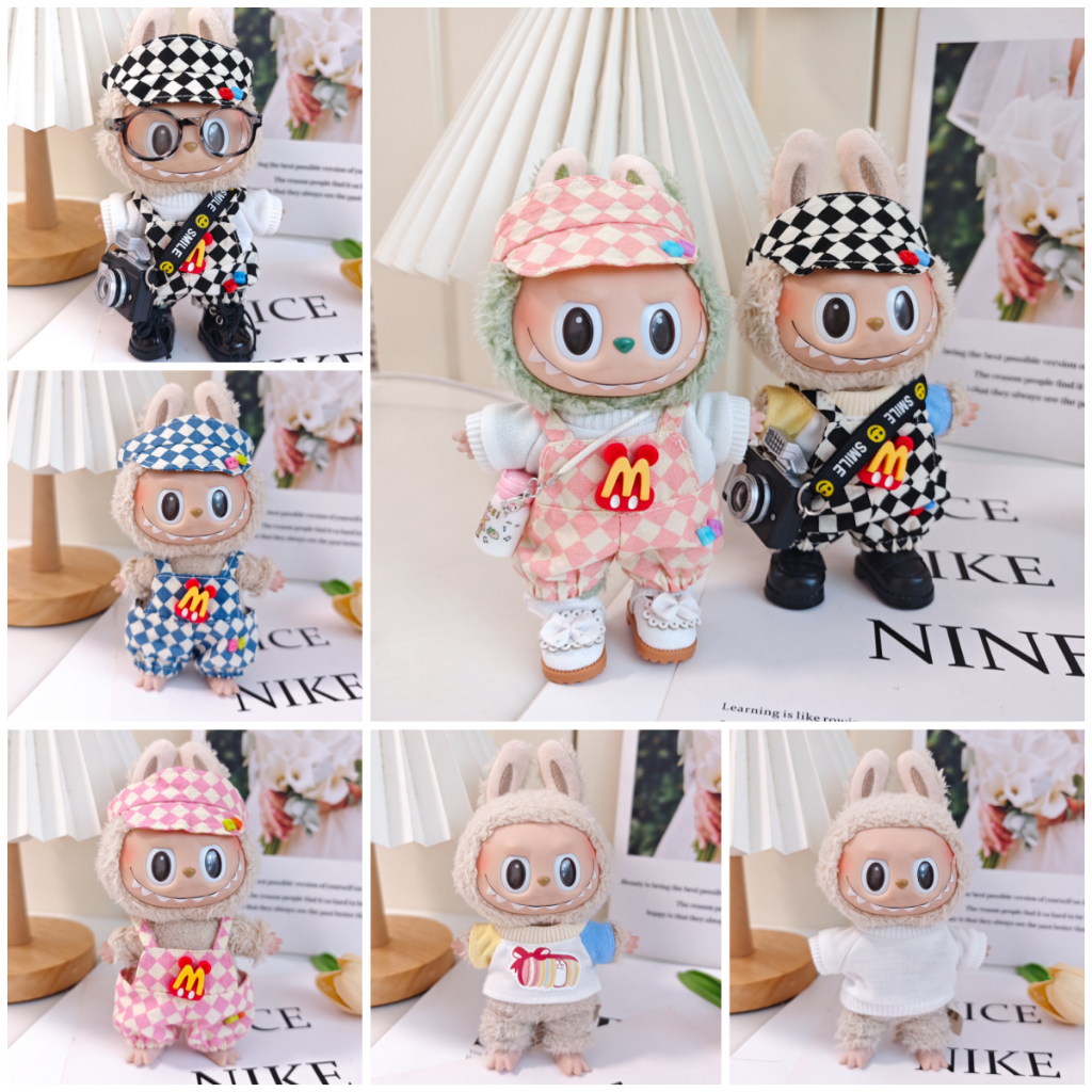 Labubu V1&V2 doll Clothes 17cm Vinyl Doll Clothing labubu Mystery Box ...