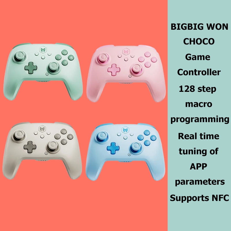 BIGBIG WON CHOCO Bluetooth Gaming Gamepad PC Controller Custom Buttons/NFC/Turbo/6-Axis Function ...