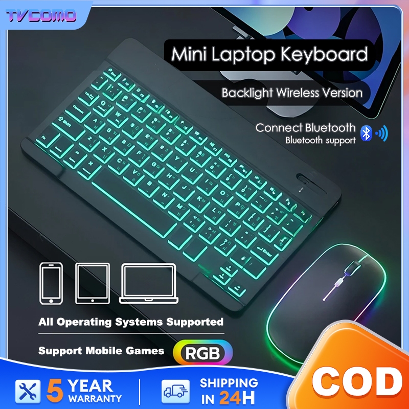 Keyboard Wireless Backlight Keyboard Bluetooth Universal for IOS Laptop ...
