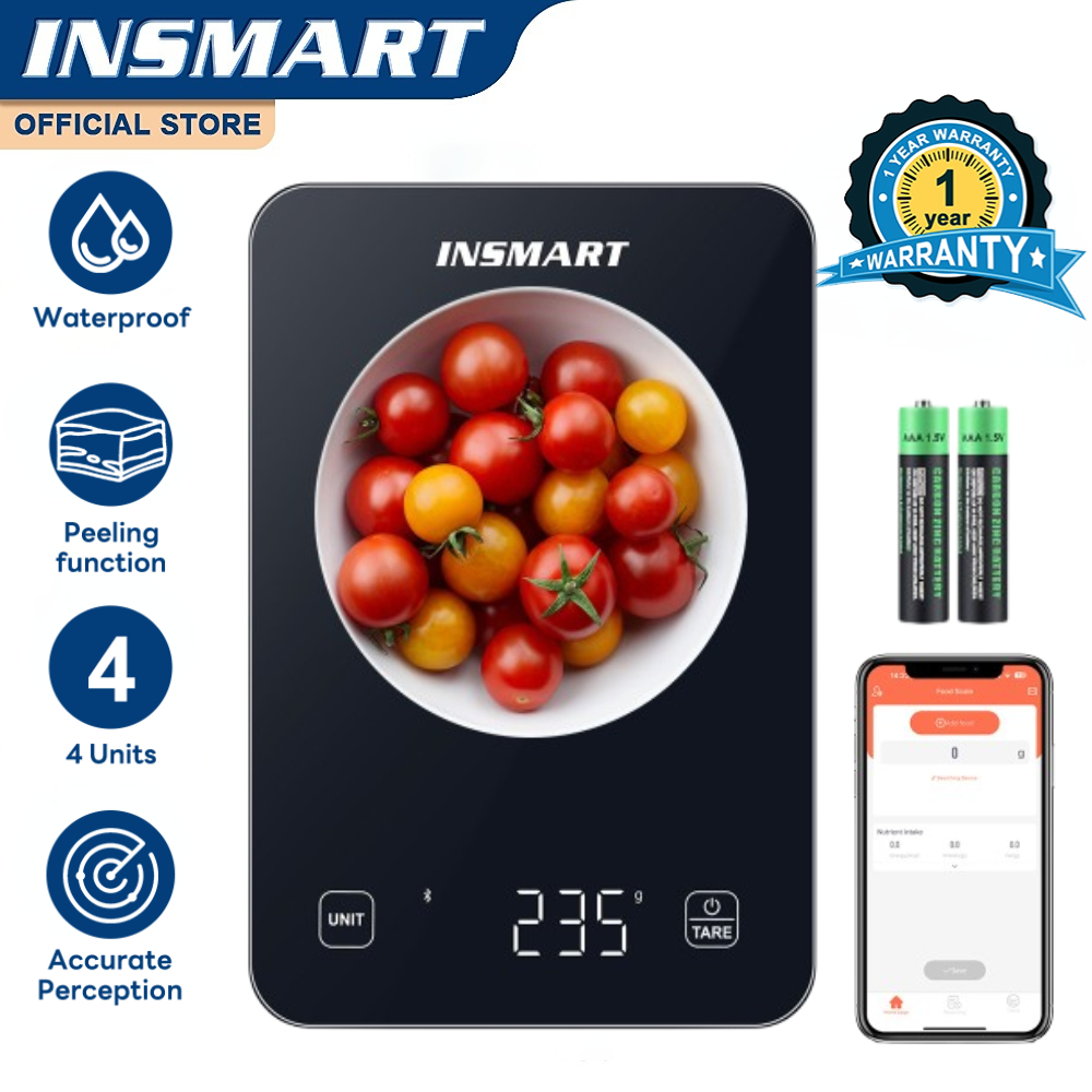 INSMART Kitchen Scale Digital Scale 5 Units Food Scale Home Baking ...