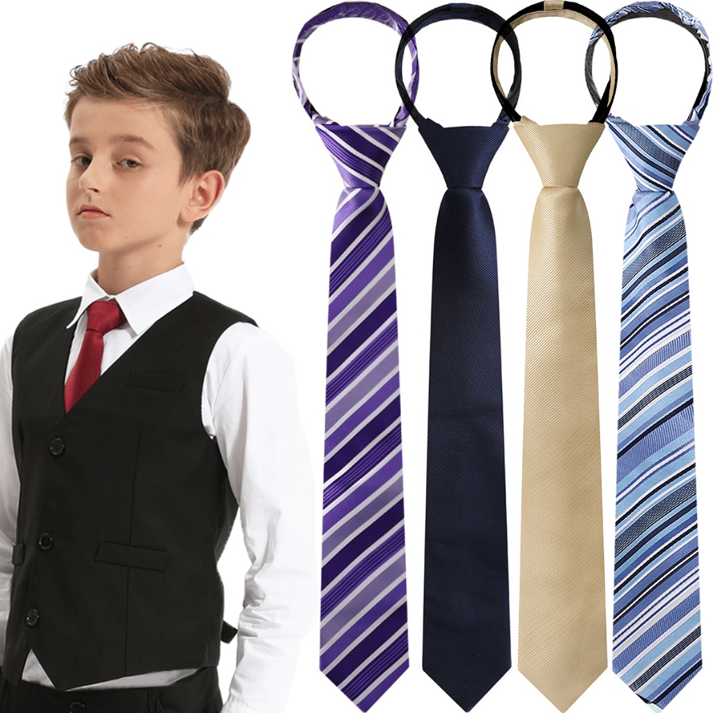 Neck Tie for Kids Boy Tali Leher Sekolah Rendah Green Fashion Necktie ...