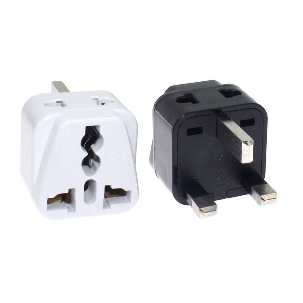 2 in 1 Universal UK Plug Adapter Travel to UK/Hong Kong Type G Adapter ...