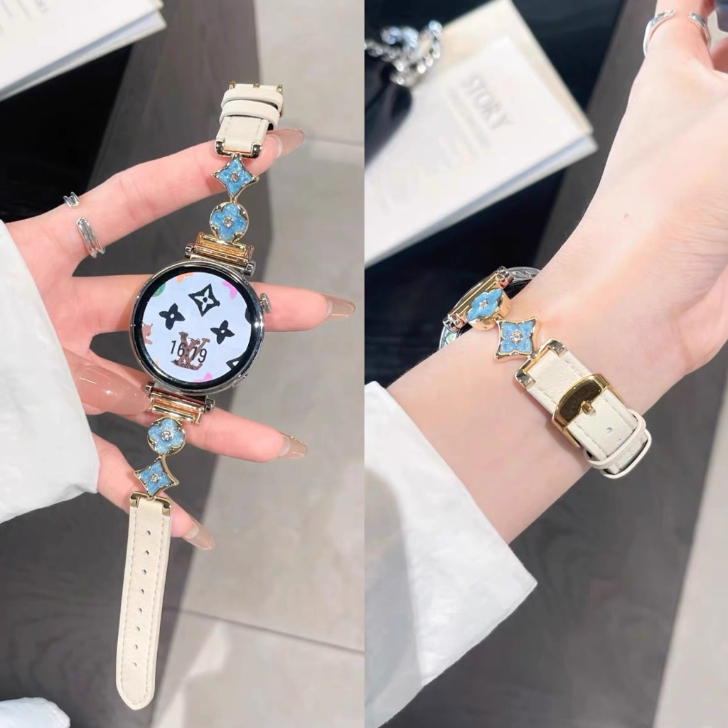 Clover Metal Leather Strap for Huawei Watch GT4 GT3 GT2 GT5 Pro 46mm ...