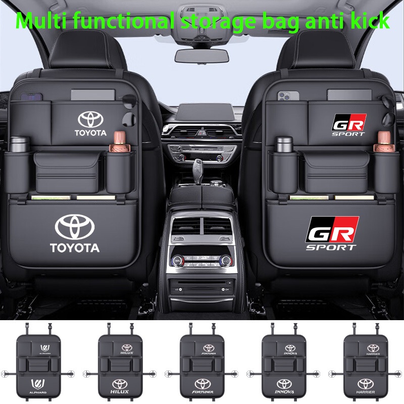 Toyota Car seat leather storage bag car hanging bag seat storage bag ...