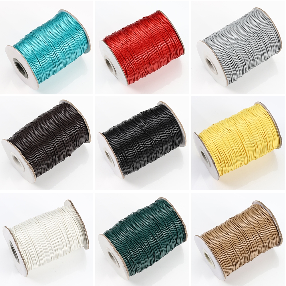 10M 1/1.5/2mm Polyester Nylon Cords Bracelet Braided Waxed String DIY ...